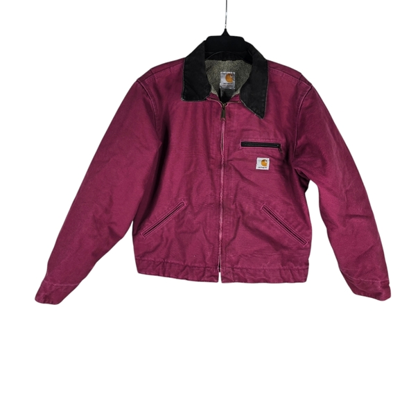 Carhartt | Jackets & Coats | Vintage Carhartt Jacket Women Small Detroit Sherpa Lined Workwear ...